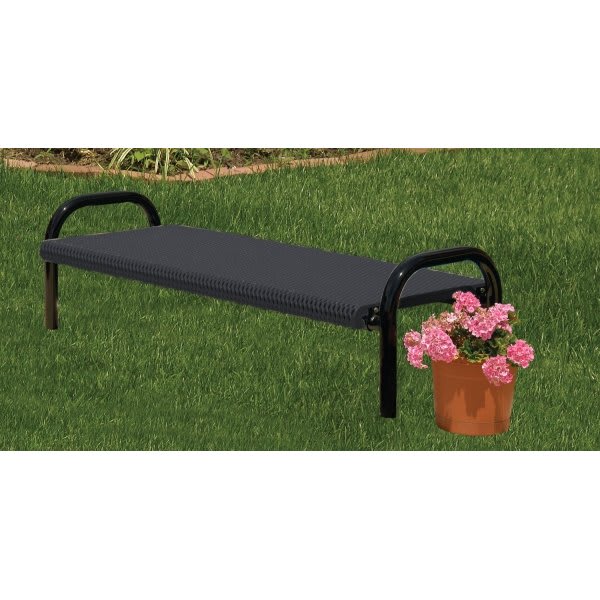 Ultrasite® 6' Portable Park Bench, Thermoplastic Coated Steel, Diamond ...
