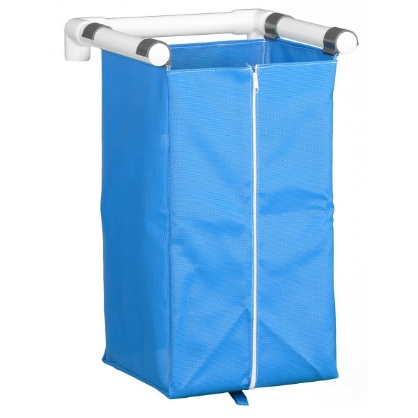 Ipu® Standard Double Hamper With Foot Pedal Cap Blue Mesh | HD Supply