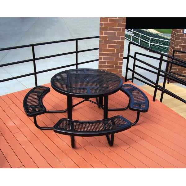 Ultrasite® 6' Park Bench, In-Ground Mount, Thermoplastic Coated Steel ...