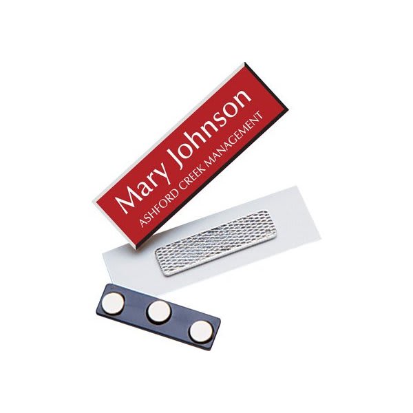 Name Tag with Pin Backing, White, 3 x 1 | HD Supply