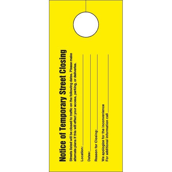 Maintenance Door Tags, Bright Orange, 4-1/4" x 8-1/2", Pack Of 100 | HD ...