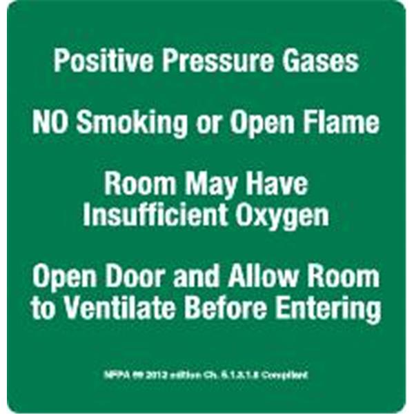 Sign Caution Oxidizing Gases Within No Smoking Or Open Flame 6X9" | HD ...
