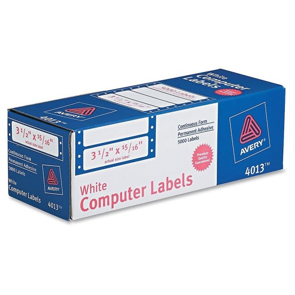 Avery® Laser Printer Address Labels, 1" x 2-5/8", White, Box Of 3,000 ...