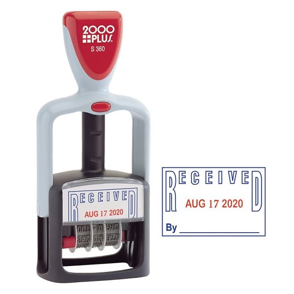 2000 Plus® Easy Select Red Self-Inking Date/Phrase Stamp | HD Supply