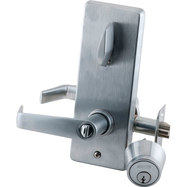 Kaba Access Heavy Duty Mechanical Push-Button Lever Lockset Satin ...
