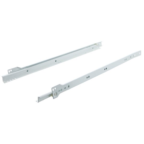 White Powder Coat 19-3/4" Steel Tracks Drawer Slide Kit | HD Supply