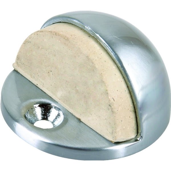 2 In Cast Brass Commercial Floor Door Stop (Satin Chrome) | HD Supply