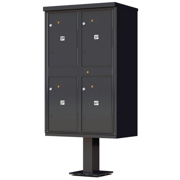 Florence Mfg Cluster Box Unit-16 Mailboxes 2 Parcel Locker, Black | HD ...