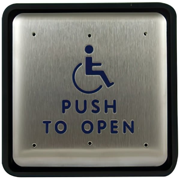 Bea 10pbr451 Push Plate 4-1/2" Round "push To Open" Text And Handicap ...