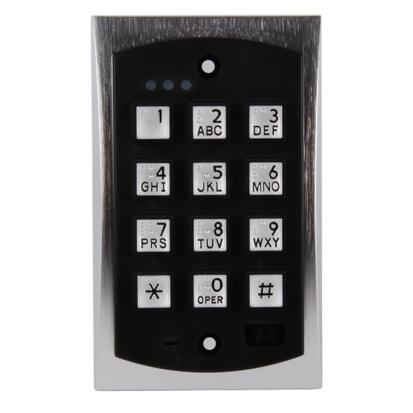 Nortek 2000E Indoor/Outdoor Flush-Mount Backlit Access Control Keypad ...