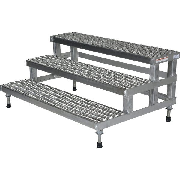 Vestil Yellow 3-Step Welded Aluminum Step Stand 34.56 x 22.81" | HD Supply