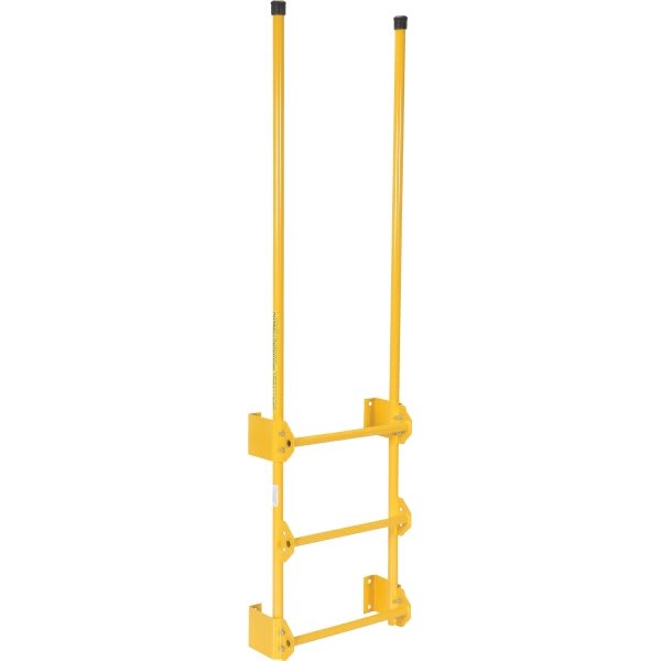 Vestil Yellow Perforated 2-Step Spring Loaded Rolling Ladder 20.25 ...