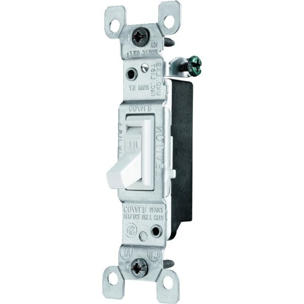 Leviton 15 Amp Single-Pole Toggle Light Switch, White | HD Supply