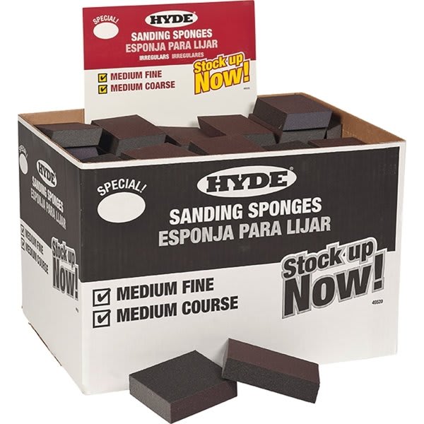 Dynamic AG002600 Medium/Fine Sanding Sponge Display Box w/ UPC, Package ...