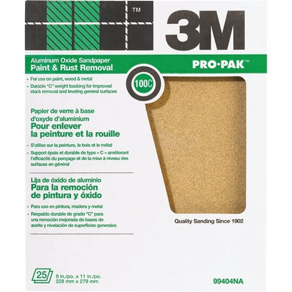 3M 27220TRI-20 9" x 11" 220 Grit Pro Grade No Slip Grip Sandpaper ...
