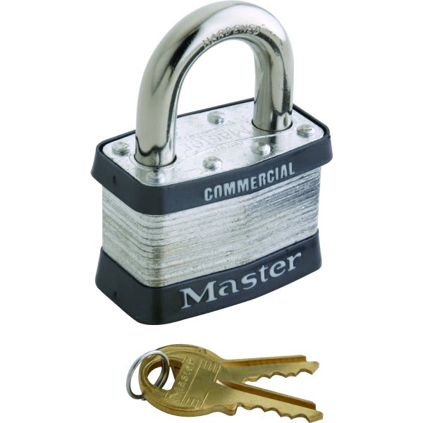 Master Lock 1-3/4 in Universal Pinned Steel Shackle Laminated Padlock ...