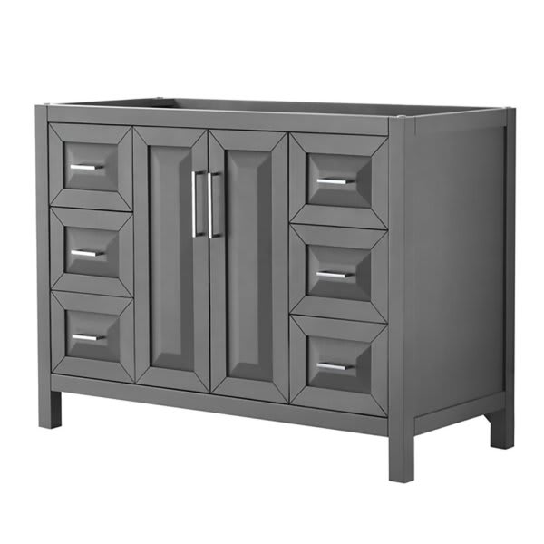 Wyndham Deborah Dark Gray Double Bath Vanity Without Countertop,sink ...