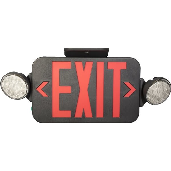 Hubbell White Dual Square Head Emergency Light, Damp Location, Remote ...