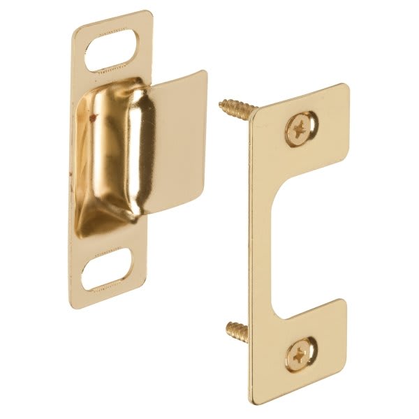 5-1/2" Double Entry Door Strike Plate Brass | HD Supply