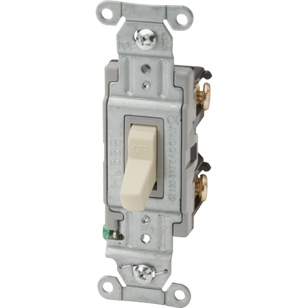 Hubbell-PRO 15 Amp/120 VAC 2-Position Toggle Switch, White, Package Of ...
