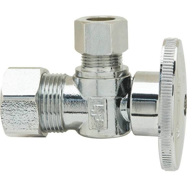 Durapro Angle Stop 1/4 Turn 3/8 In. Fip X 3/8 In. Compression, Lead ...