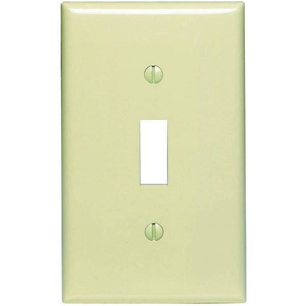 Leviton 1-Gang Midway Single Hole Wall Plate, Ivory | HD Supply
