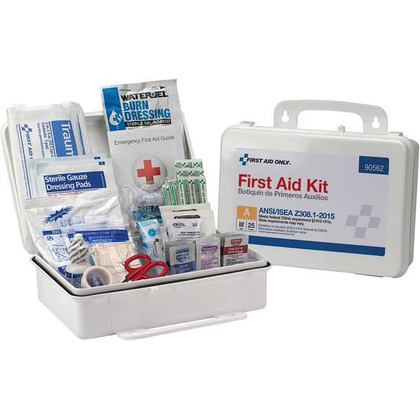 First Aid Only 25-Person Plastic Contractor First Aid Kit, Osha ...