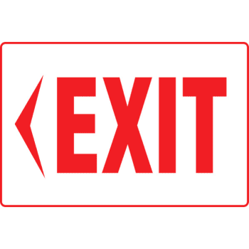 Exit Acrylic Architectural Sign with Left Arrow, Interior, 9 x 6 | HD ...