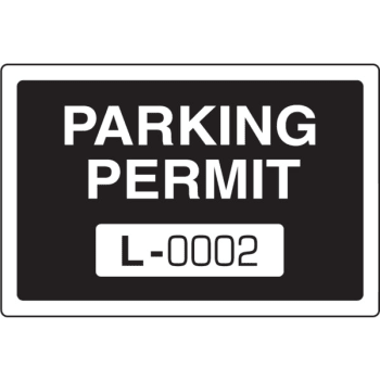 Parking Permit Window Stickers, Black, 3 x 2, Package of 100 | HD Supply