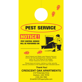 Pest Control Door Tags, 4-1/4 x 7-3/4", Package of 100 | HD Supply