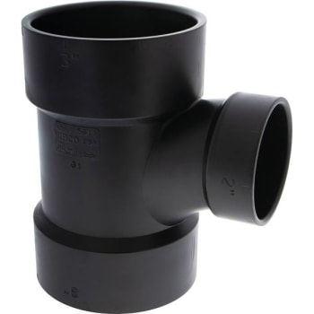 Nibco 3 In. X 3 In. X 2 In. ABS DWV All Hub Sanitary Tee | HD Supply