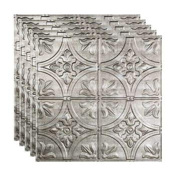 Fasade 2'x2' Traditional #2 Lay Ceiling Panel, Crosshatch Silver ...