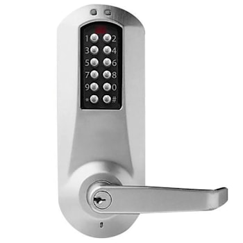 Dormakaba E-Plex 5000 Cylindrical Lock, Winston Lever, Schlage C, Satin ...