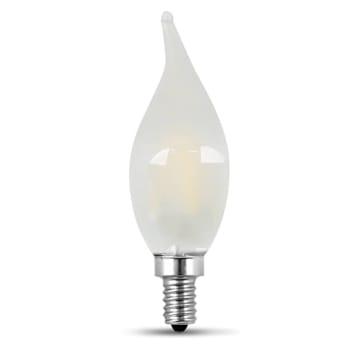 FEIT Electric Ba10 3.3 Watt Filament Flame Led, E12, 2700k, White ...
