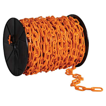 Mr. Chain 2" X 125 Safety Orange Biodegradable Plastic Safety Chain ...