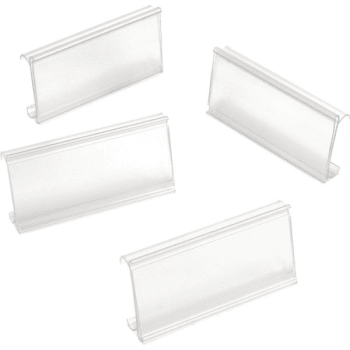 27 Clear Shelf Label Holders - Labels Ideas For You