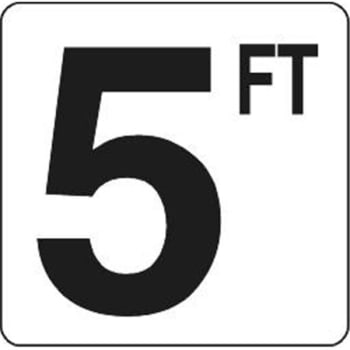 HD Supply 5 ft Vinyl Pool Depth Marker Sign (White/Black) | HD Supply