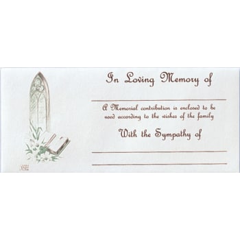 Memorial Offering Envelopes with Church Window Package Of 500 | HD Supply