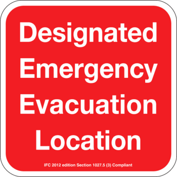 Sign Designated Emergency Evacuation Location 12X12" | HD Supply