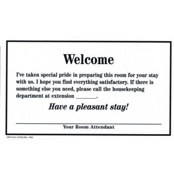 Housekeeping Card White Package Of 100 | HD Supply