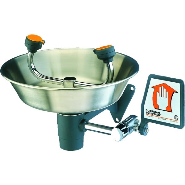 Guardian Equipment Wall Mounted Eye Wash With 11-1/2" Stainless Steel ...