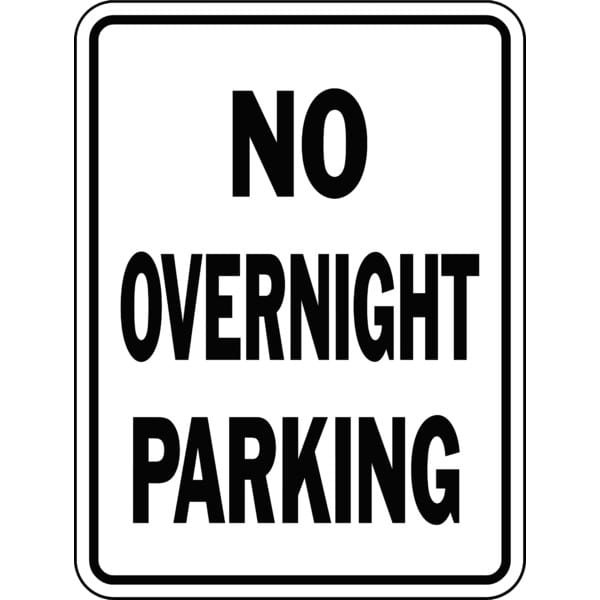 18 x 24" Aluminum "No Overnight Parking" Sign | HD Supply