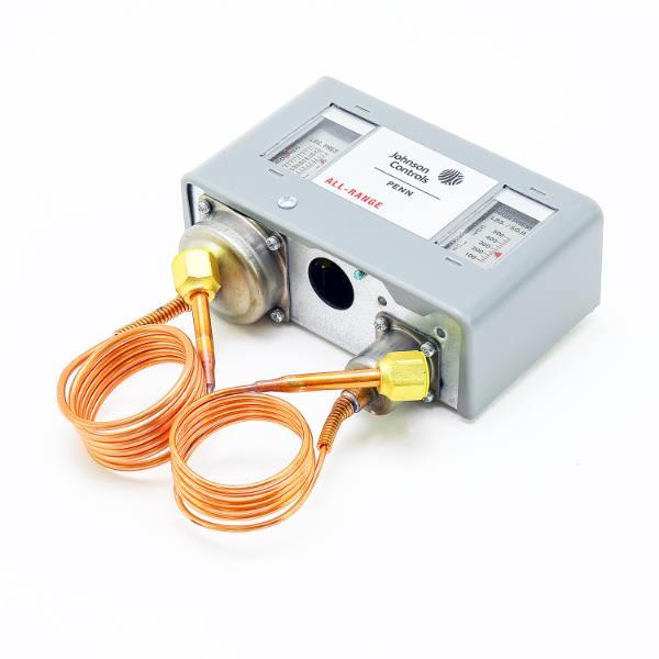 Johnson Controls Dual Pressure Control, 20" Hg - 100 Psi Low, 100-500 ...