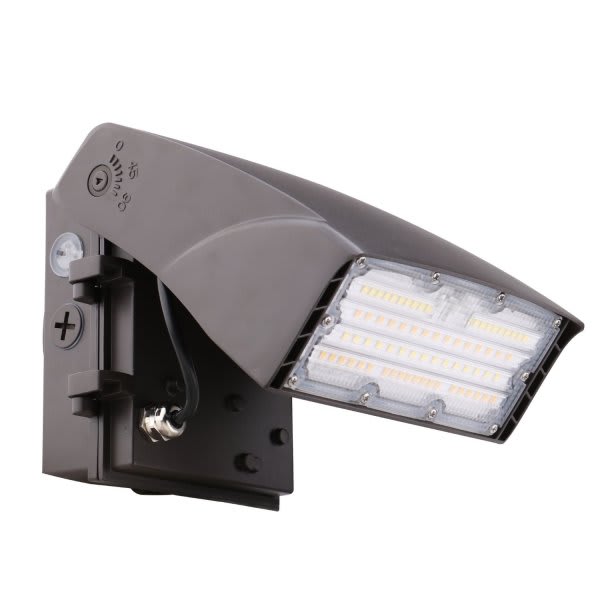 Halco 50-Watt Led Bronze Outdoor Wall Pack Full Cutoff Adjust 3000/4000 ...