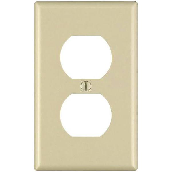 Leviton 1-Gang Ivory Duplex Outlet Wall Plate Package Of 10 | HD Supply