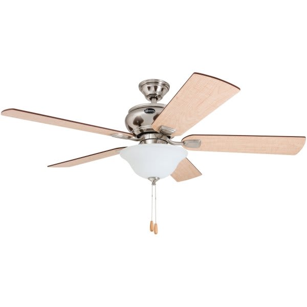 Seasons® 52 In. 5-Blade Led Dual Mount Ceiling Fan W/ Light (Brushed ...