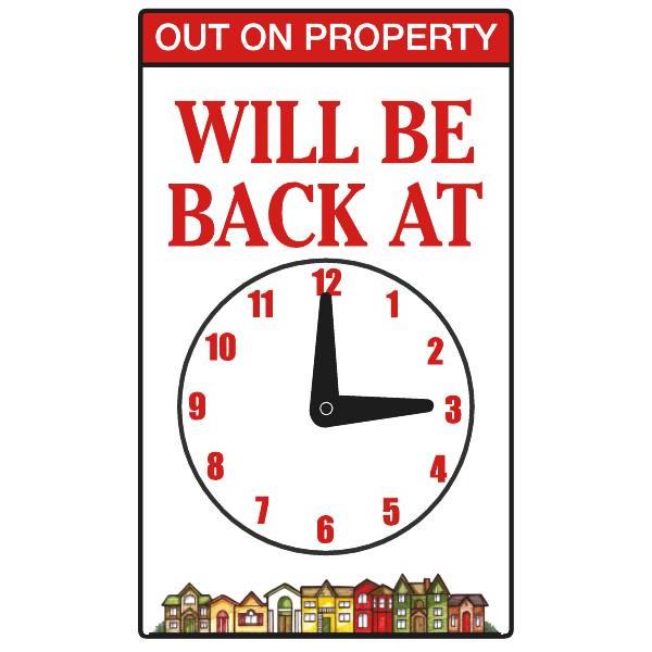 Two-Sided Clock Sign 6 x 10" - "We Are Open" | HD Supply