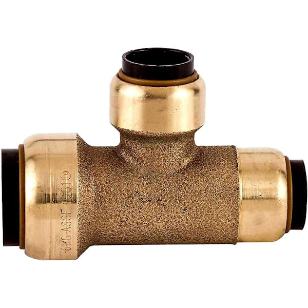 Tectite 3/4 In X 1/2 In X 1/2 In Brass Push-To-Connect Reducer Tee | HD ...