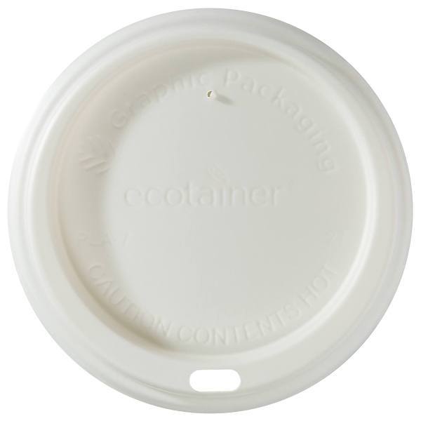 Graphic Packaging Hampton Inn 10-12oz Compostable Lid Case Of 1200 | HD ...