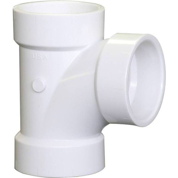 Nibco 4 In. X 4 In. X 3 In. PVC DWV All Hub Sanitary Tee Fitting | HD ...